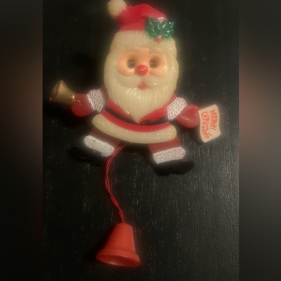 Accessories | Vintage Pull String Animated Santa Pin | Poshmark